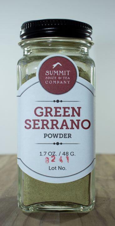 Chili Pepper: Green Serrano Powder – Summit Spice & Tea Company